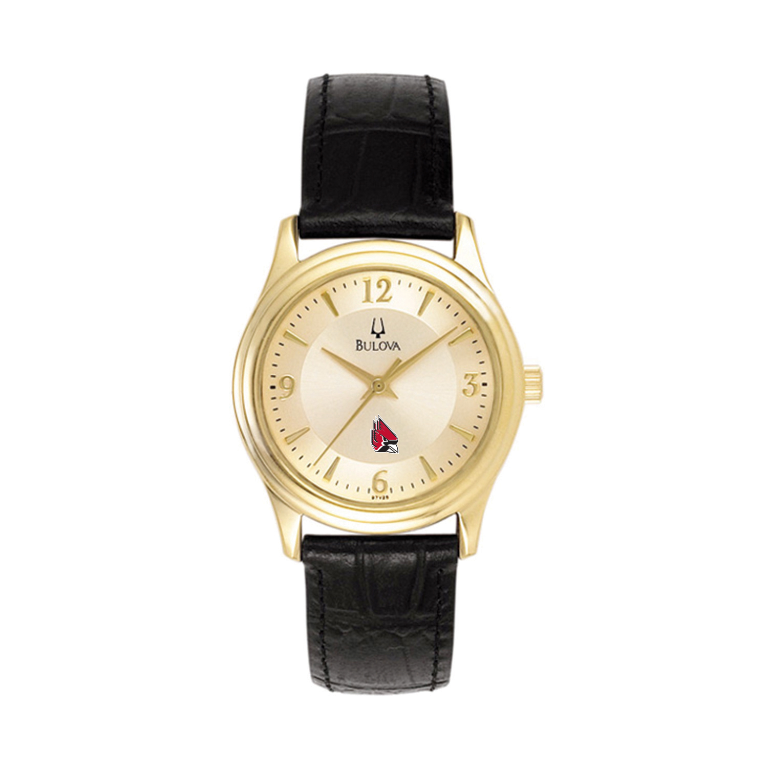 Women’s Bulova Gold/Black Ball State Cardinals Stainless Steel Watch ...