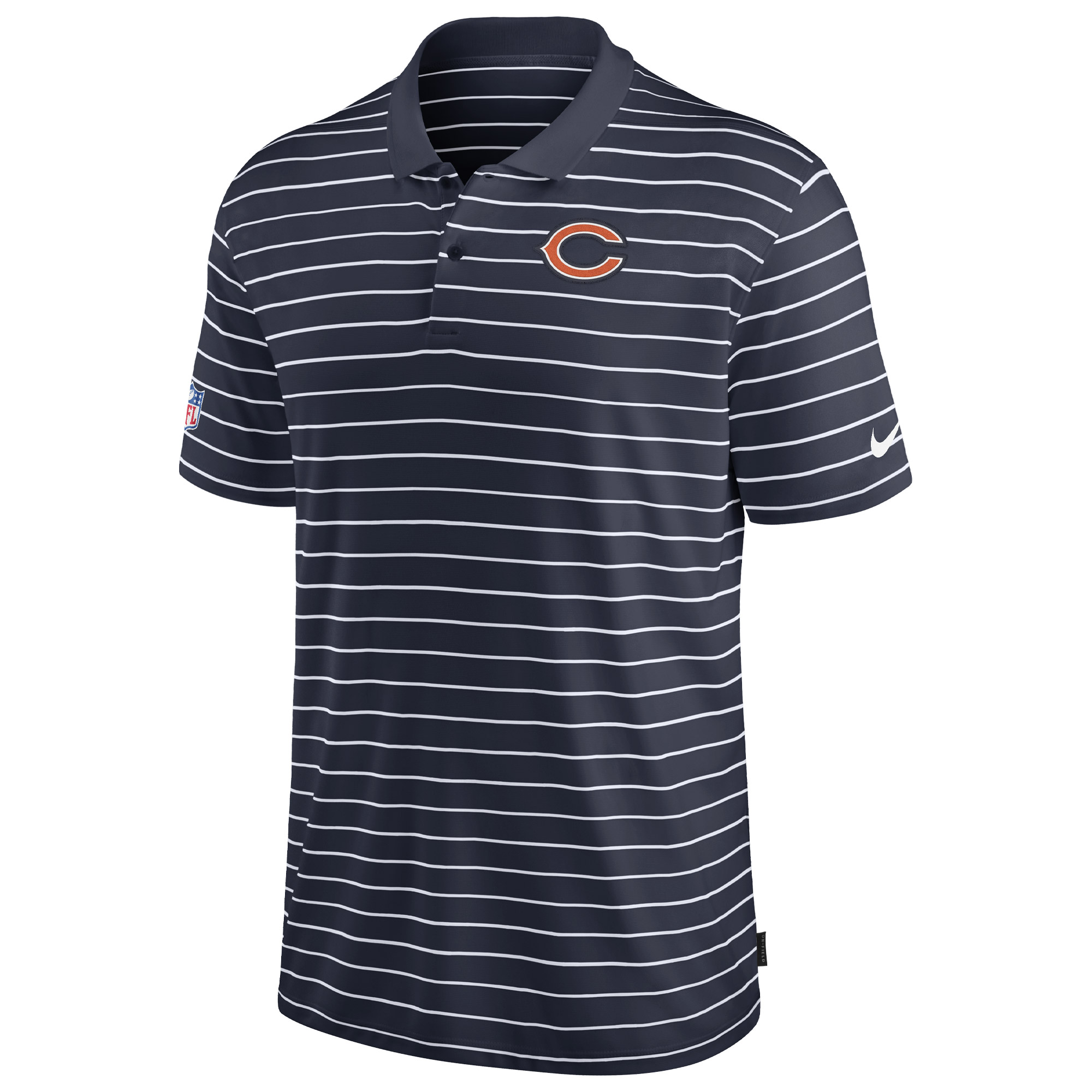 Men’s Nike Navy Chicago Bears Sideline Lock Up Victory Performance Polo